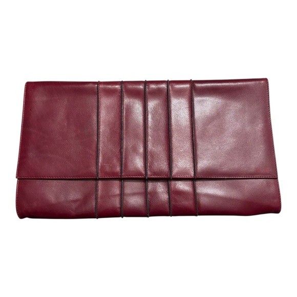 LACAVERA | Bags | Vintage 97s Lacavera Burgundy Leather Clutch Purse ...